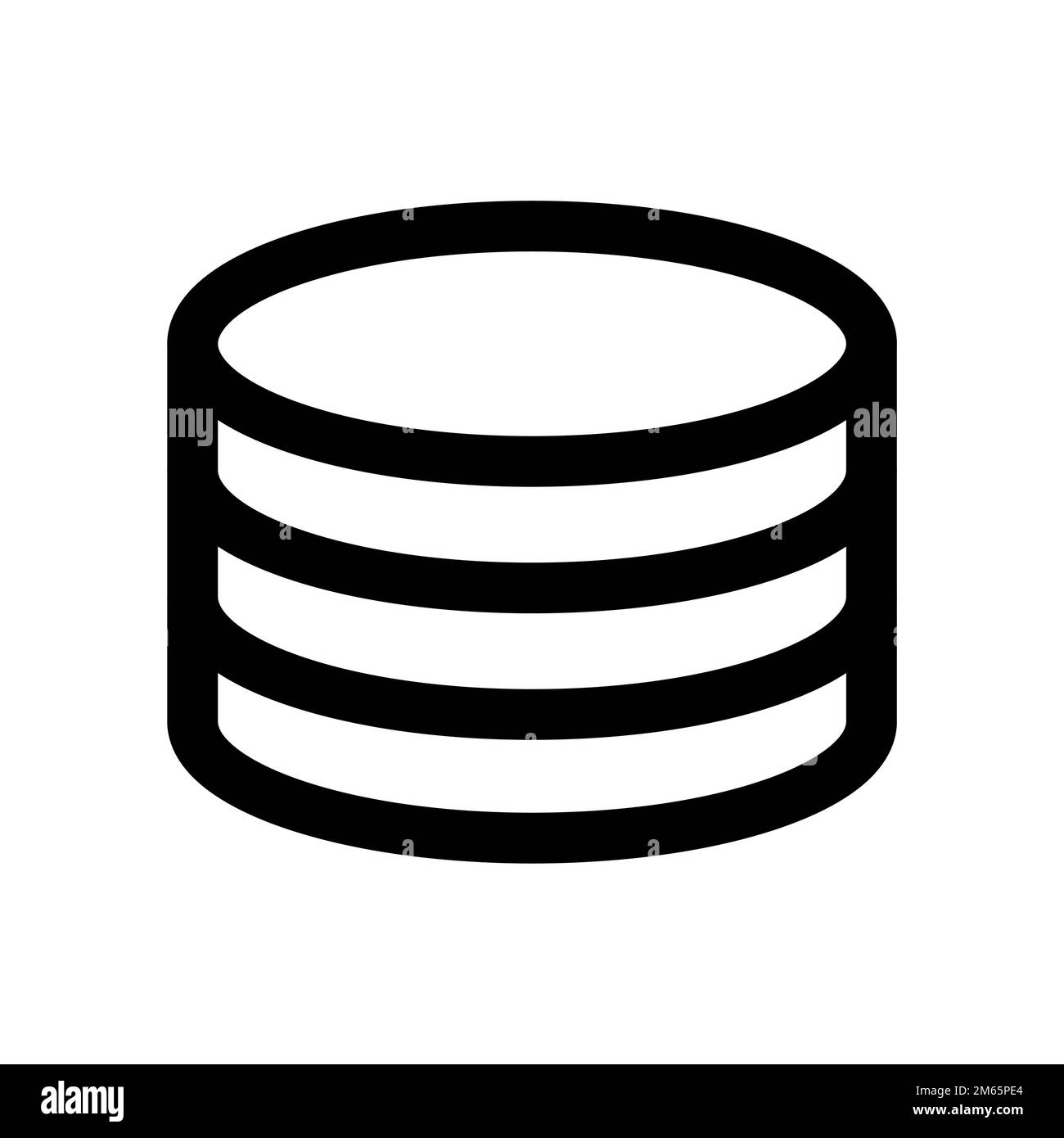 Server icon line isolated on white background. Black flat thin icon on ...