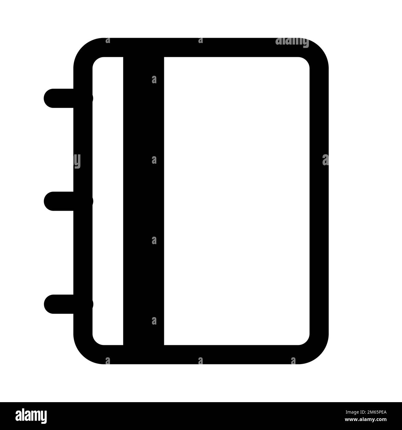 Journal icon line isolated on white background. Black flat thin icon on ...