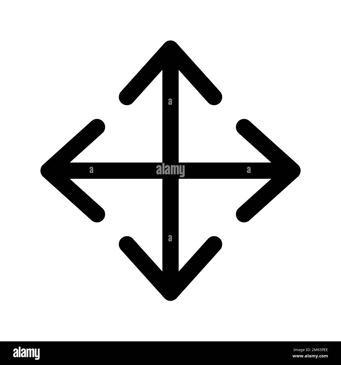 Move icon line isolated on white background. Black flat thin icon on ...