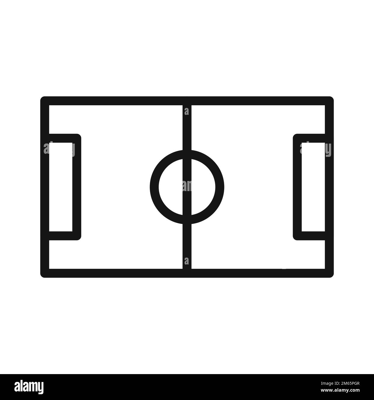 Football line icon isolated on white background. Black flat thin icon ...