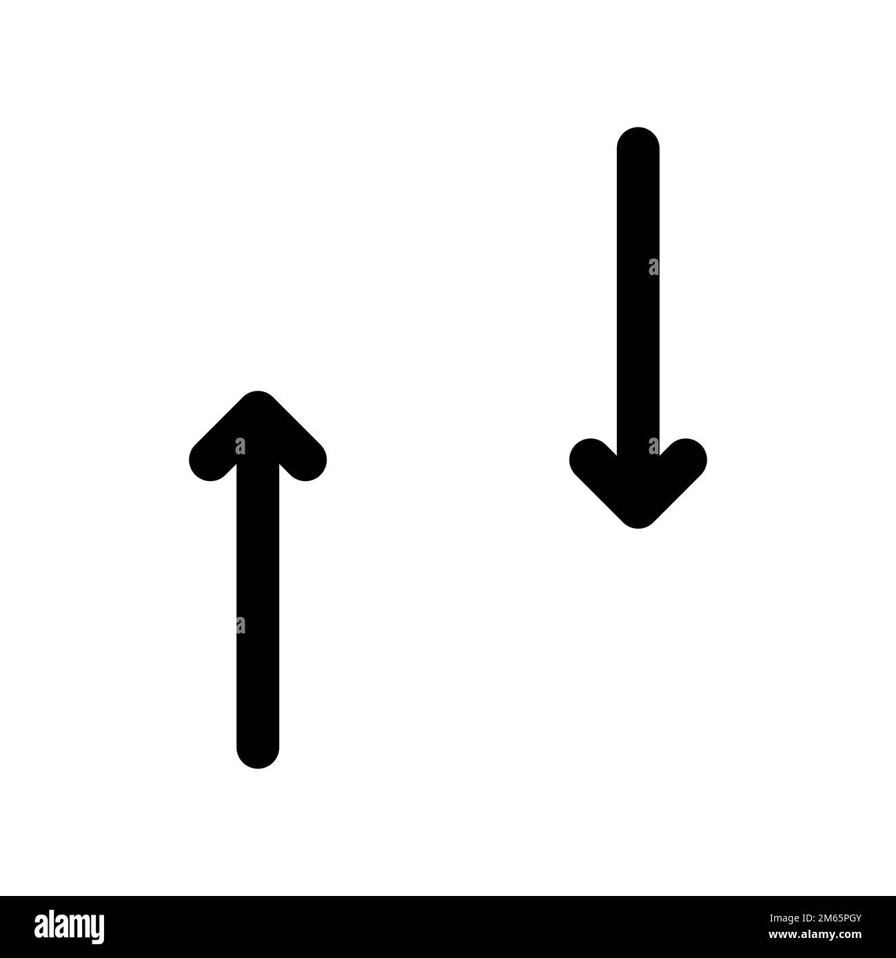 Change direction icon line isolated on white background. Black flat ...