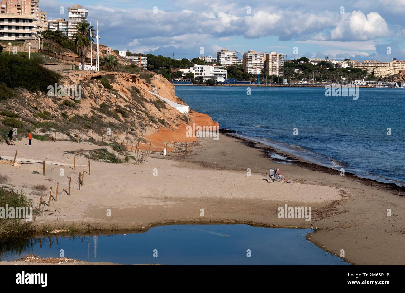 orihuela coasta scenic coastal walk with clear sea waters,spain Stock ...