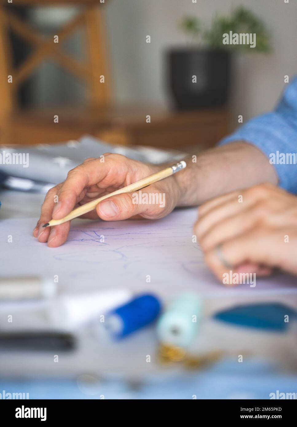 Close up designer drawing sketches hi-res stock photography and images ...