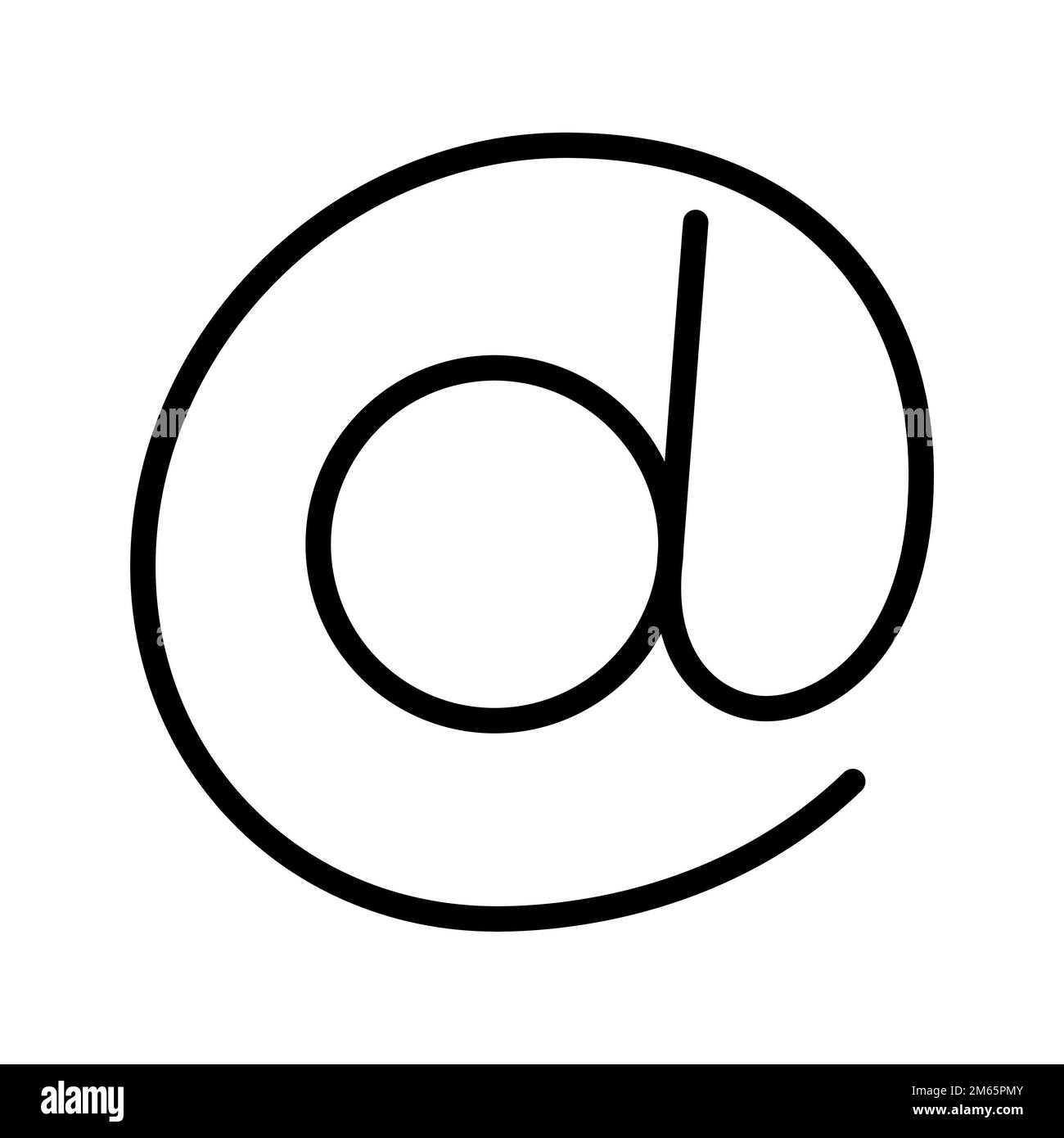 At icon line isolated on white background. Black flat thin icon on modern outline style. Linear ...