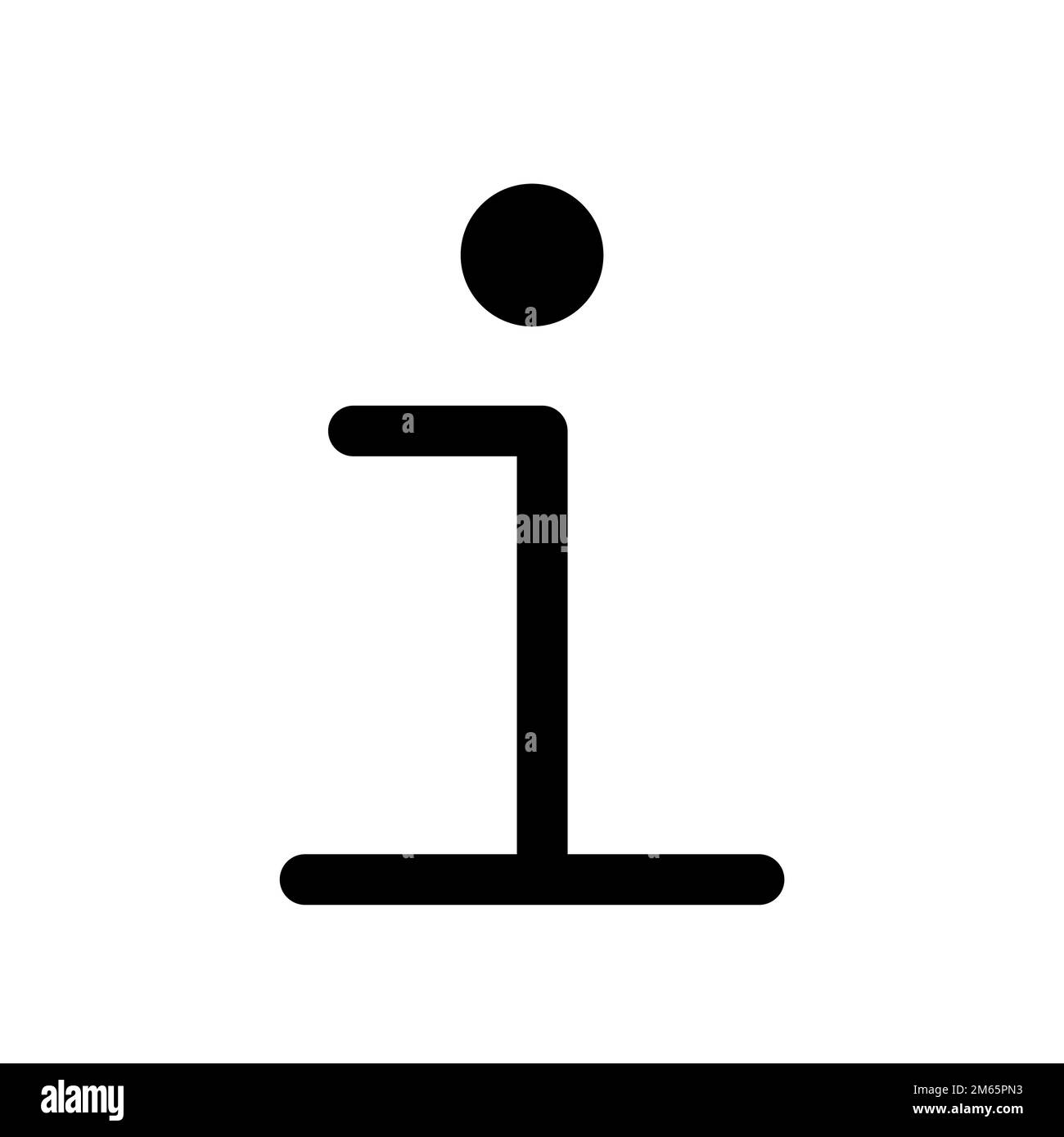 Information icon line isolated on white background. Black flat thin ...