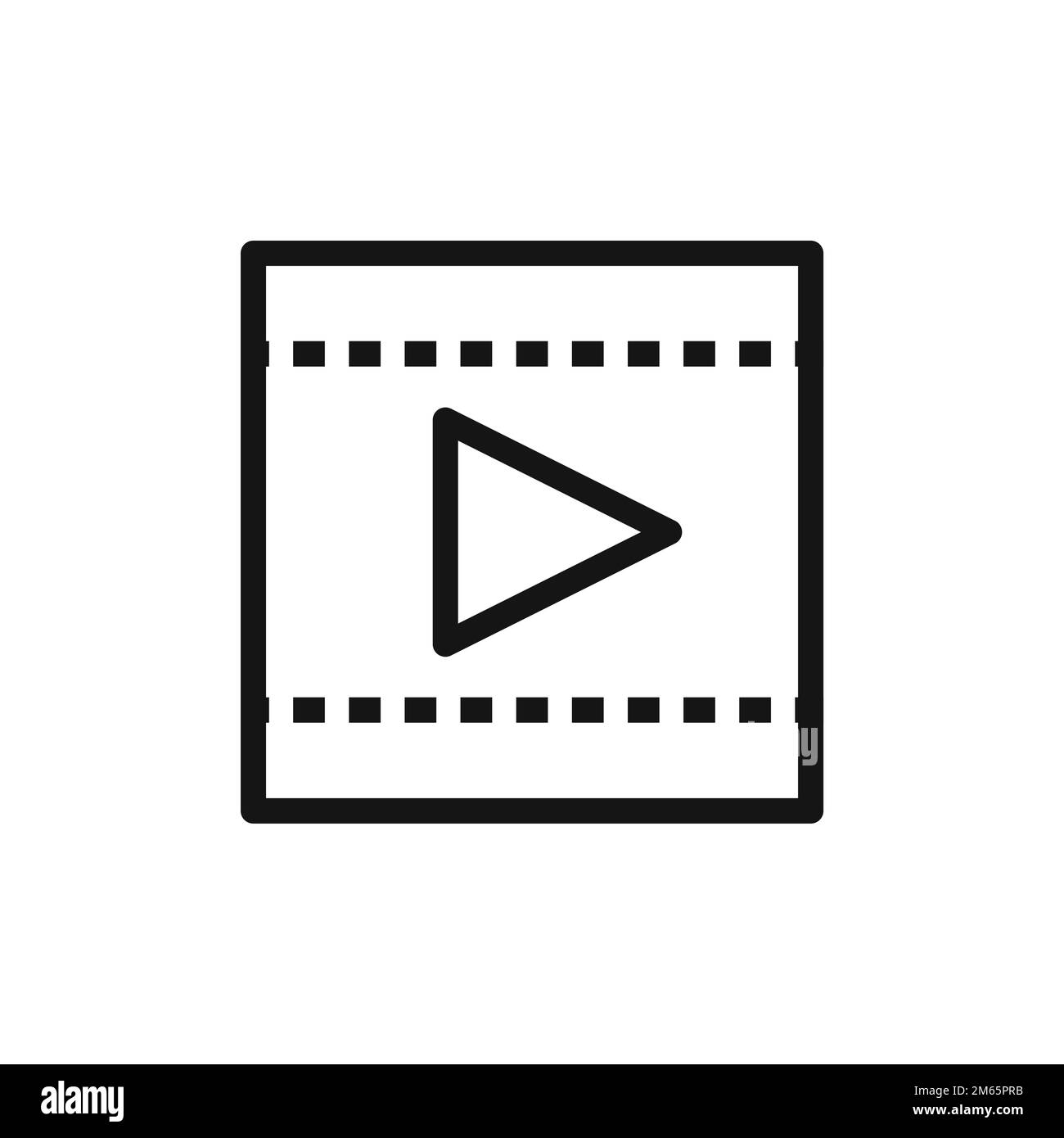 Movie line icon isolated on white background. Black flat thin icon on ...
