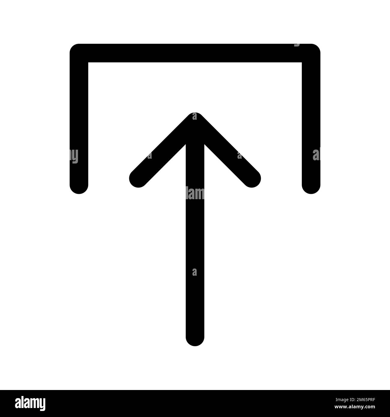 Push icon line isolated on white background. Black flat thin icon on ...