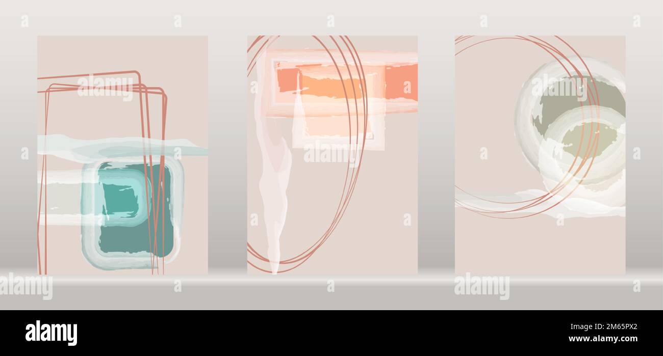 Art abstract design with doodles and various shapes hand drawn. modern art isolated vector ...