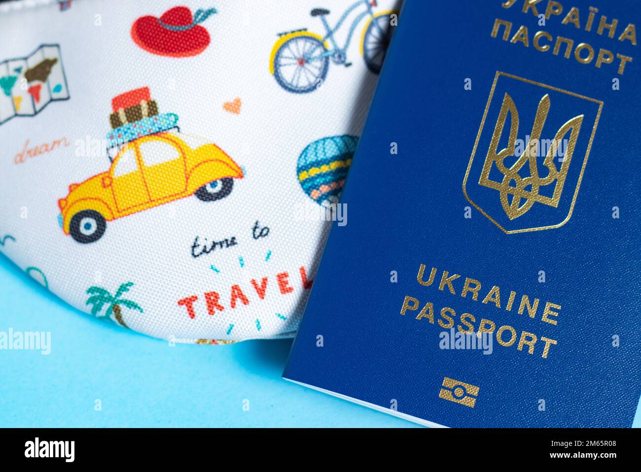New ukrainian blue biometric passport with identification chip on ...