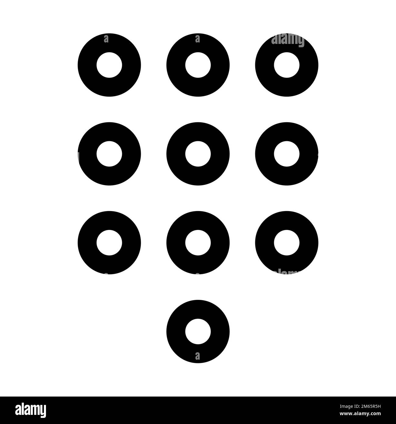 Keypad Icon Line Isolated On White Background Black Flat Thin Icon On Modern Outline Style