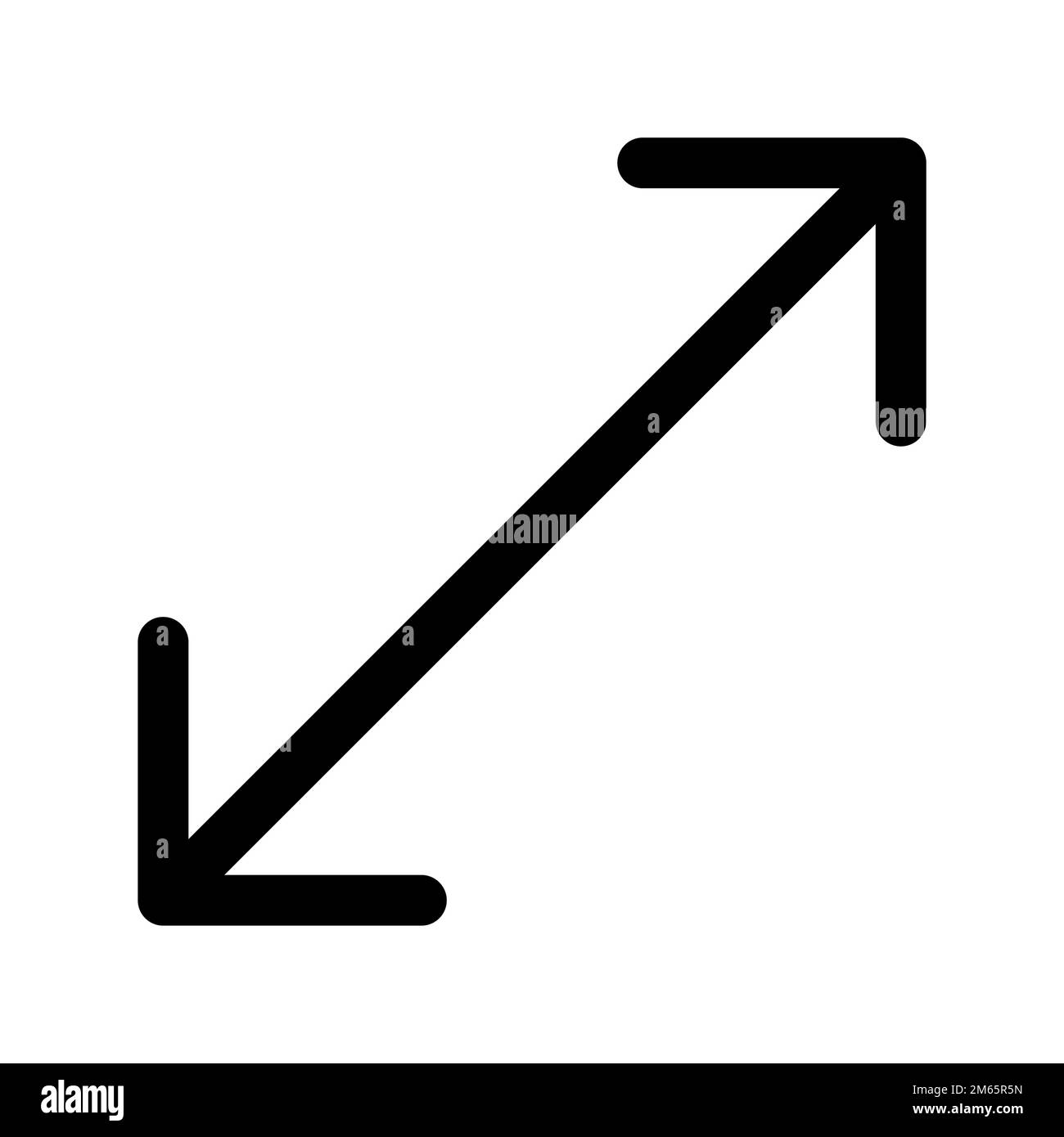 Resize icon line isolated on white background. Black flat thin icon on ...