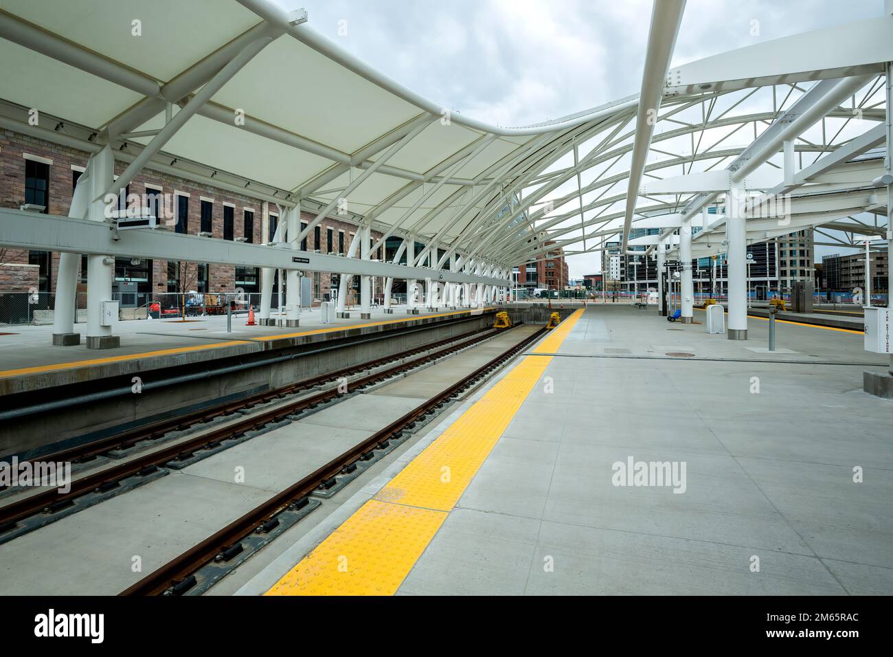 Canopy and tracks, Commuter Rail Terminal, Denver Union Station, Denver ...
