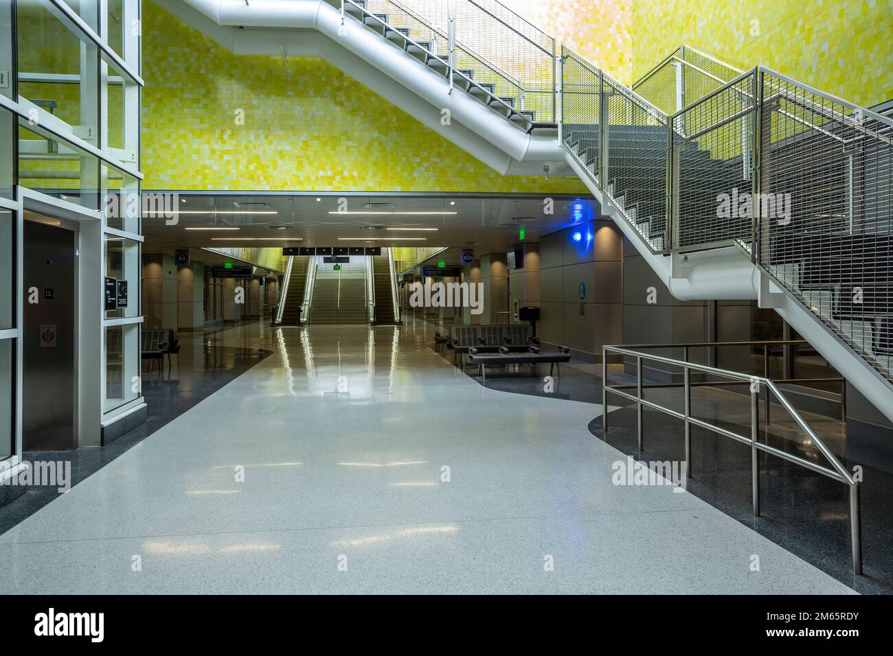 Stairs, public concourse, Denver Union Station Bus Terminal, Denver ...