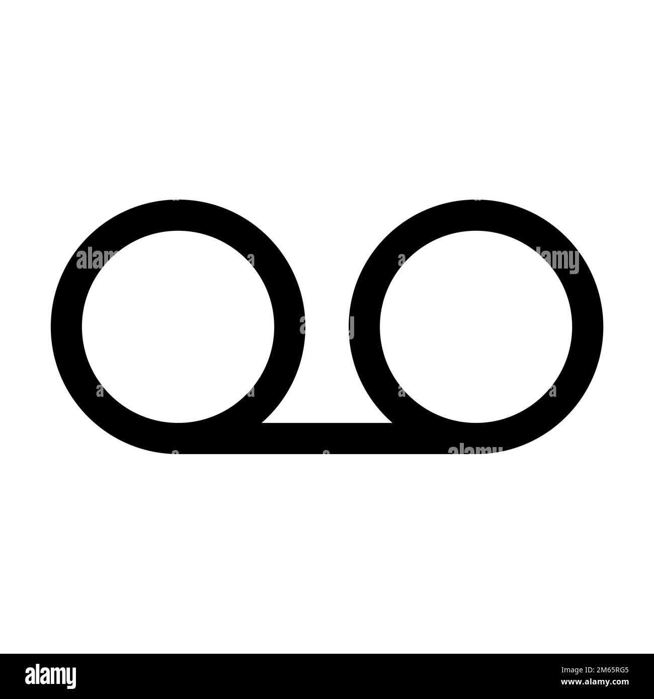 Recording icon line isolated on white background. Black flat thin icon ...