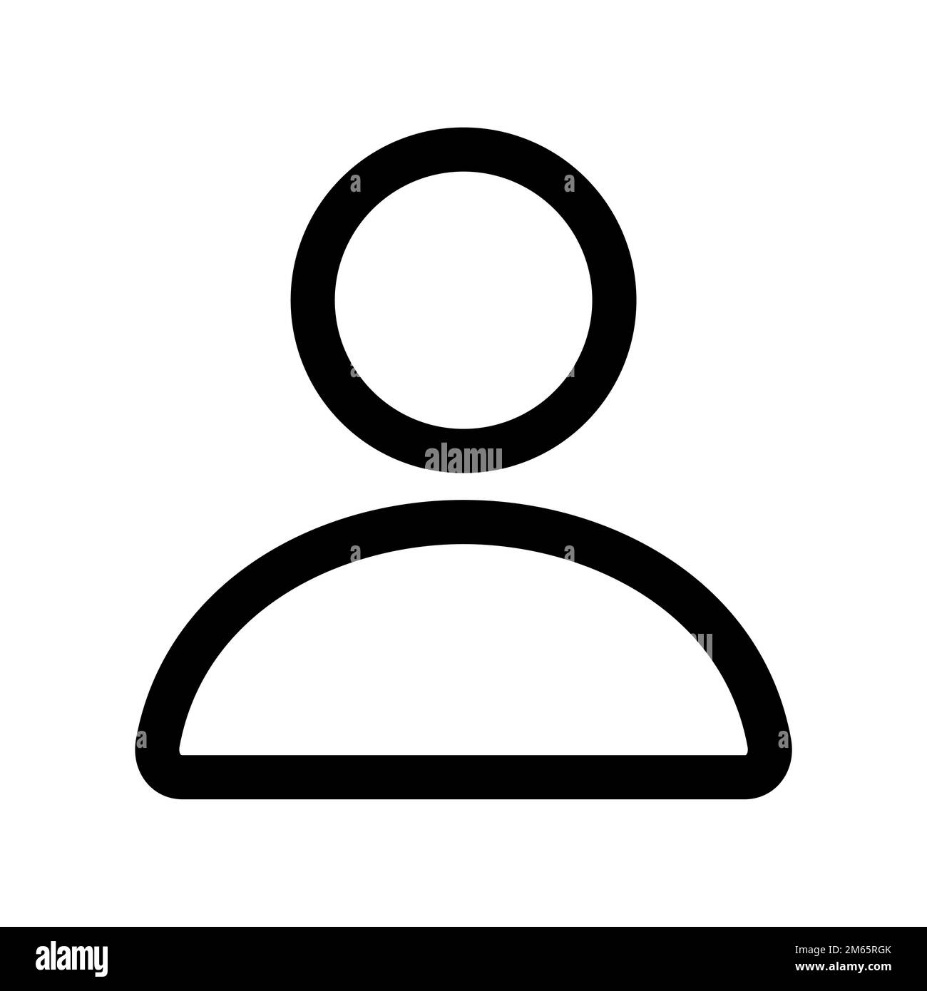 Person icon line isolated on white background. Black flat thin icon on ...