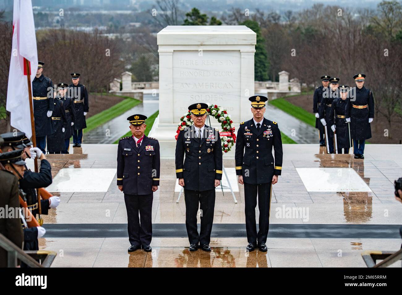 (From left to right) Gen. Yoshida Yoshihide, chief of staff, Japan ...