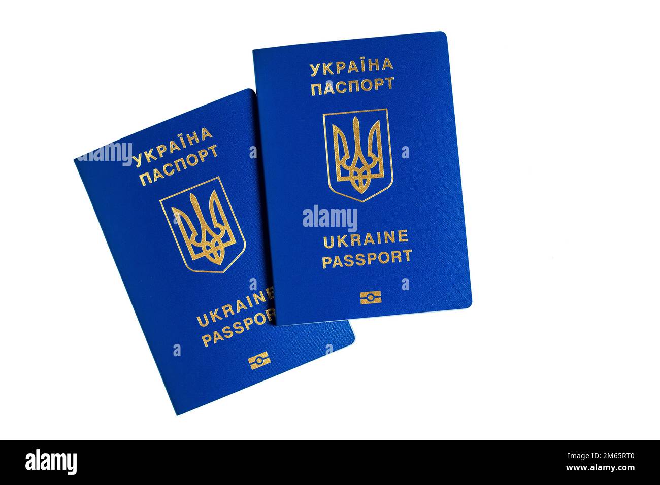 Foreign passport of Ukraine isolated on white background. Ukrainian ...