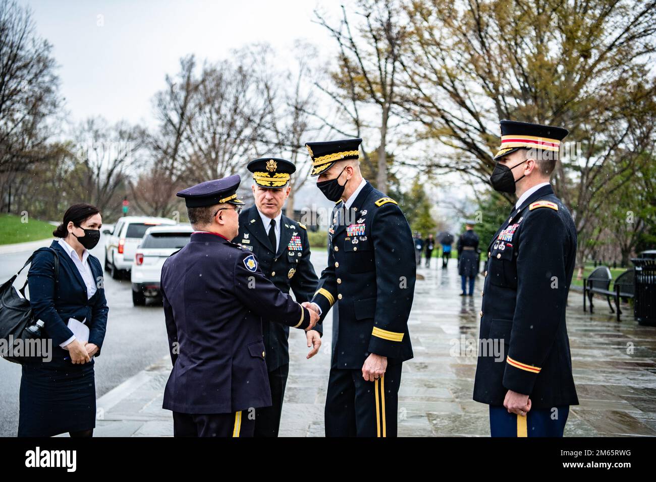 Maj. Gen. Allan M. Pepin (second from right), commanding general, Joint ...
