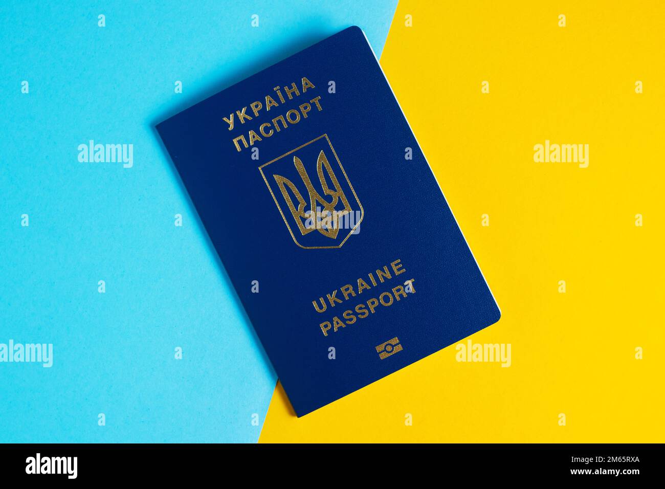 Passports of Ukraine on the background of the Ukrainian flag Stock ...