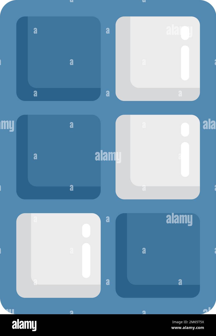 Box ice cube tray icon flat vector. Water container. Maker form ...