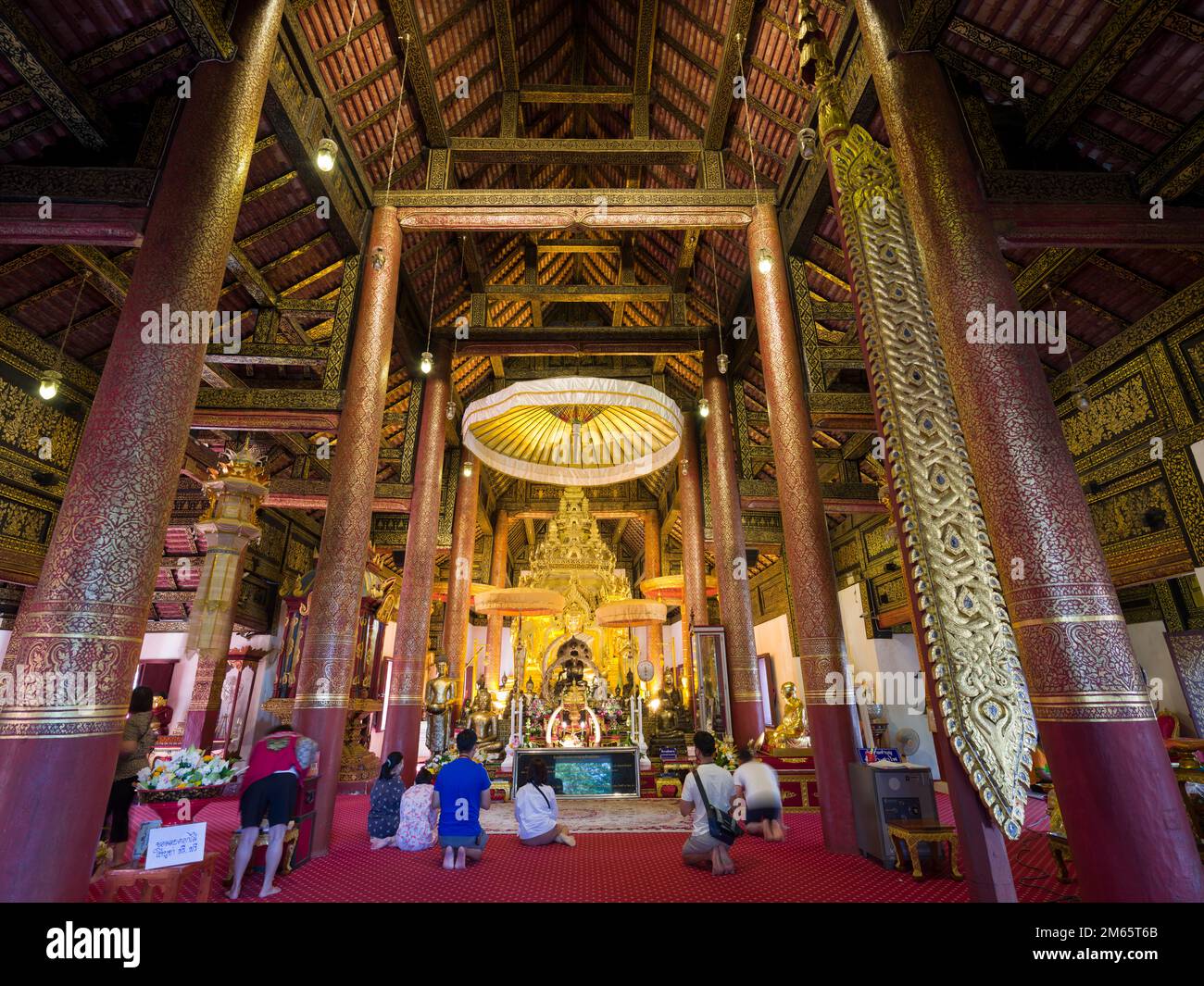 Chiang Mai, Thailand. 12 November 2022. Wat Phra That Si Chom Thong Worawihan temple. Chom Thong ...