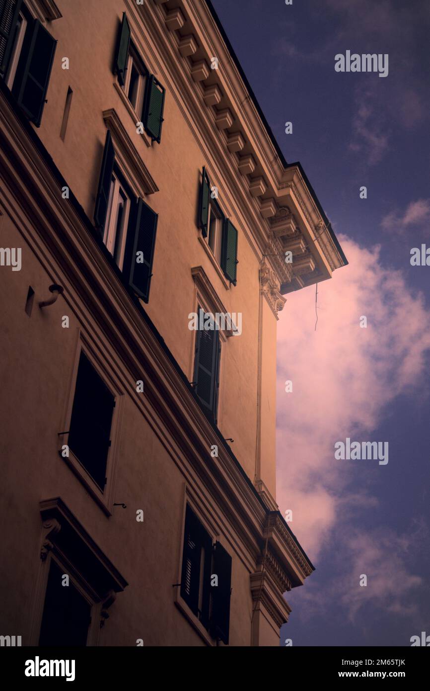 window background, Rome, Italy. old architecture building background ...