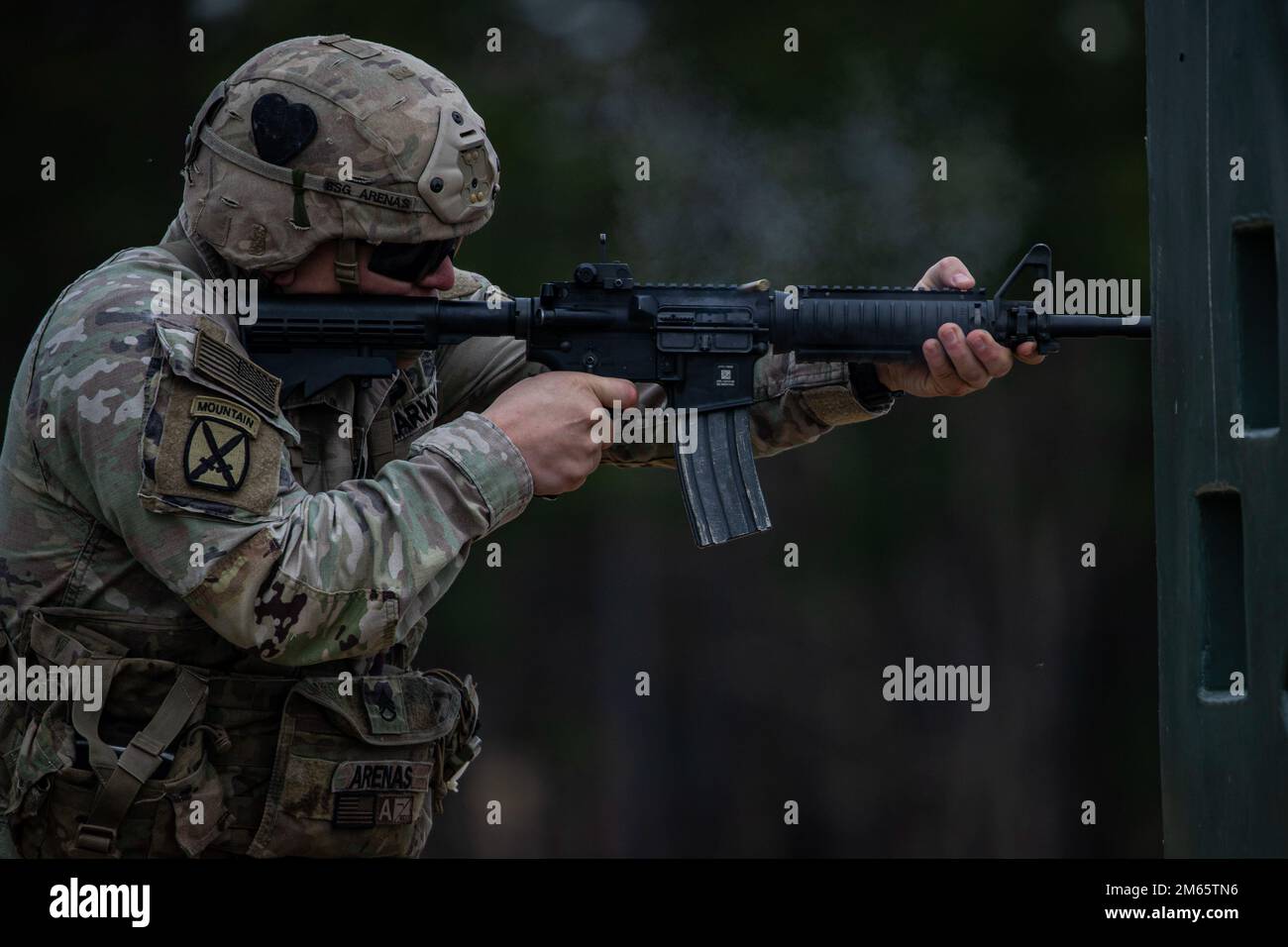 A U.S. Army Soldier qualifies with the M4 carbine during a Infantry ...
