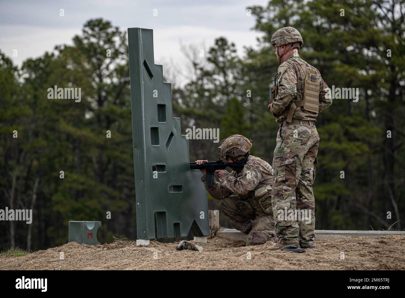 A U.S. Army Soldier qualifies with the M4 carbine during a Infantry ...