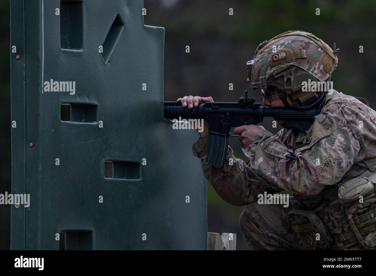 A U.S. Army Soldier qualifies with the M4 carbine during a Infantry ...