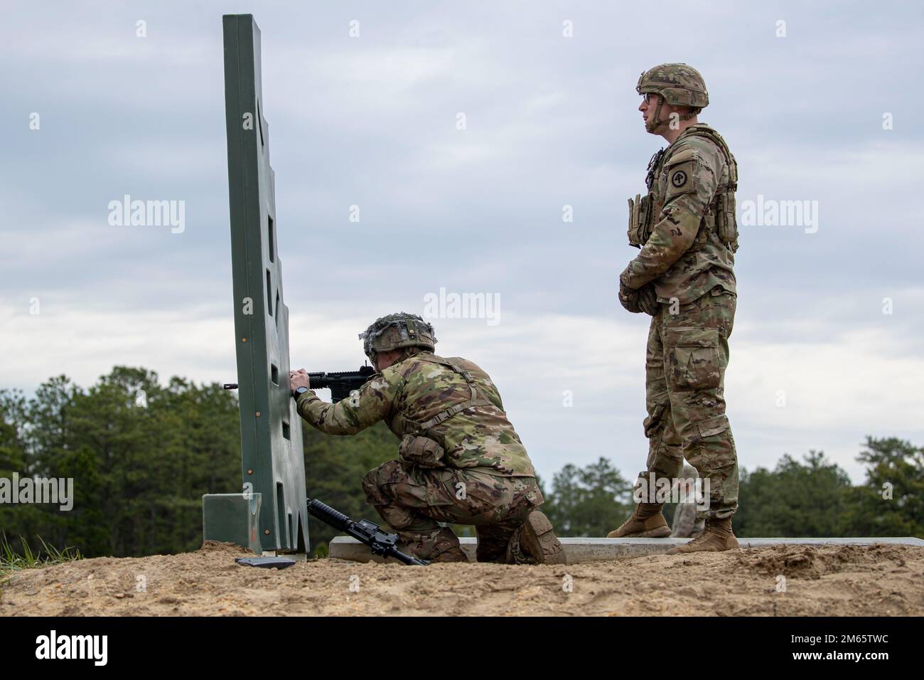 A U.S. Army Soldier qualifies with the M4 carbine during a Infantry ...