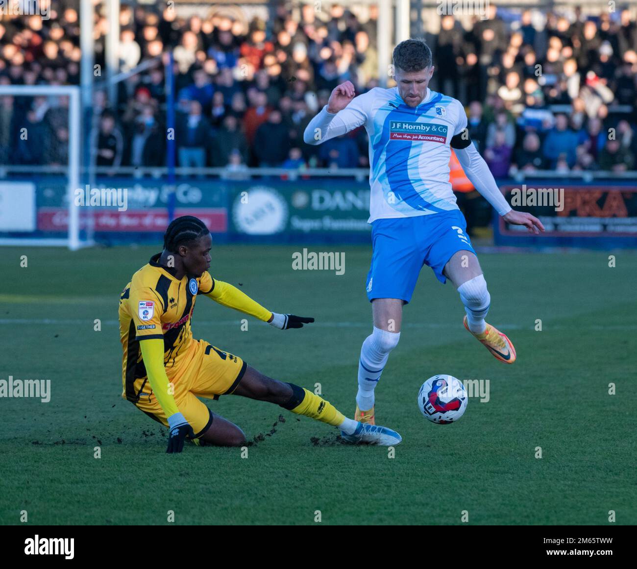 Barrow-in-Furness, UK. 2nd January 2023Barrow's Patrick Brough on the ...