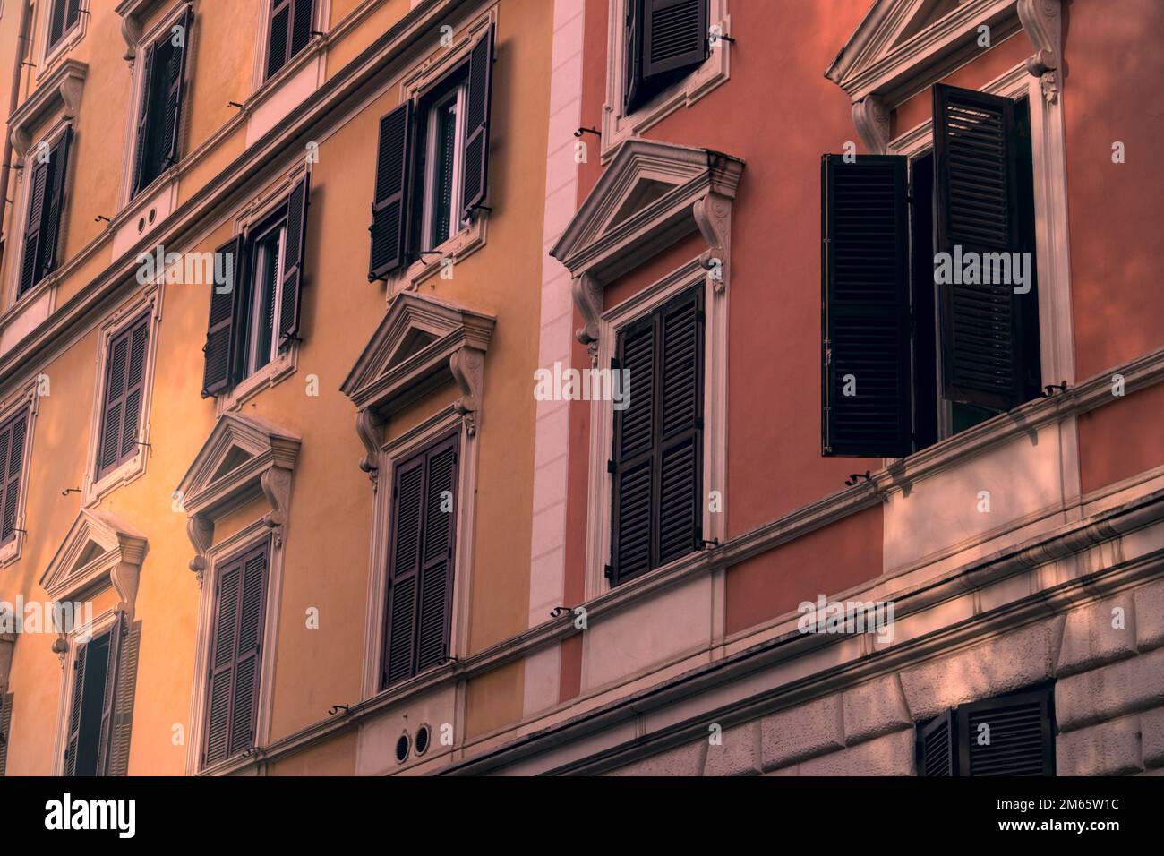 window background, Rome, Italy. old architecture building background ...