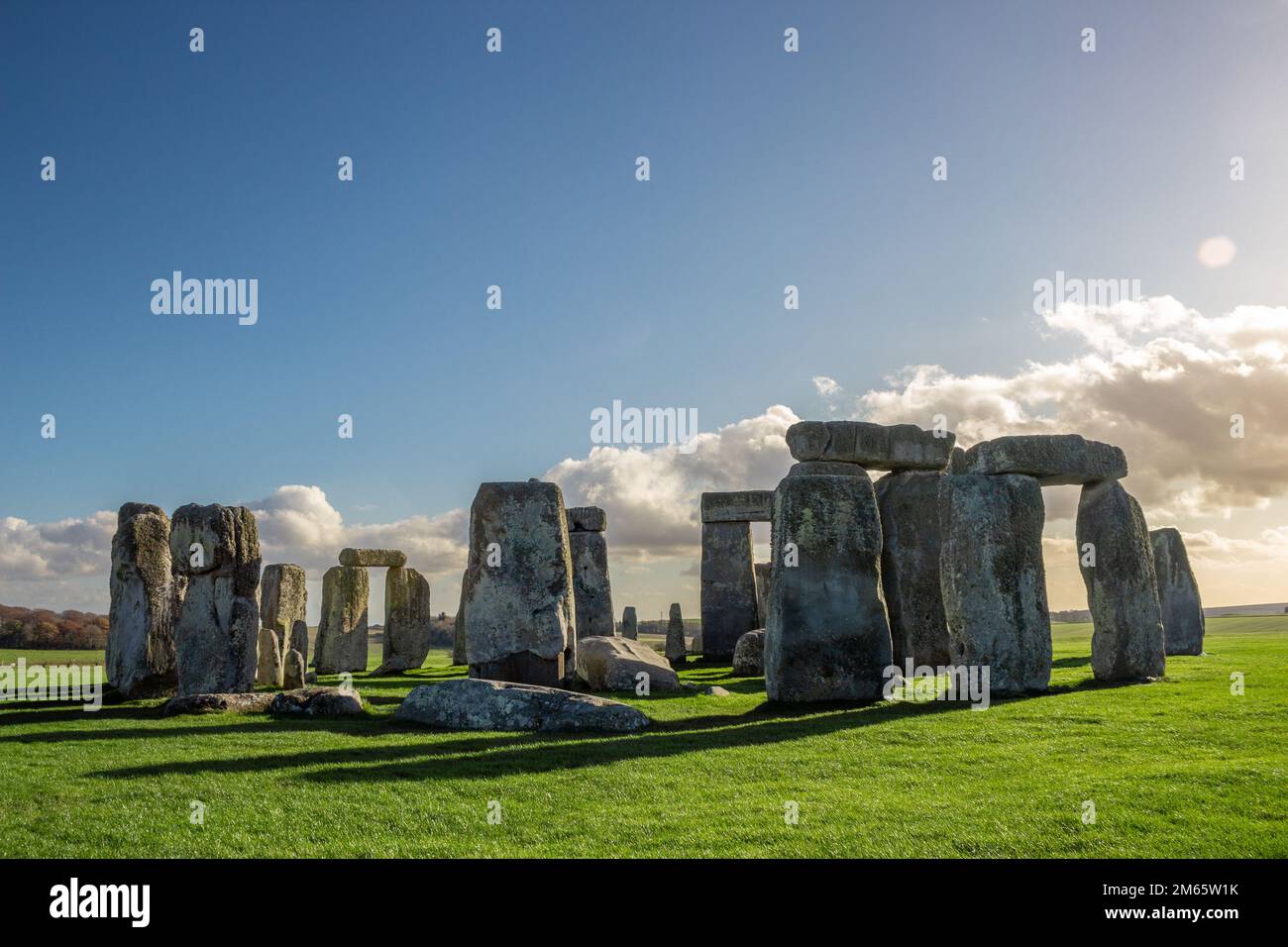 Stonehenge, an ancient prehistoric stone monument near Salisbury ...