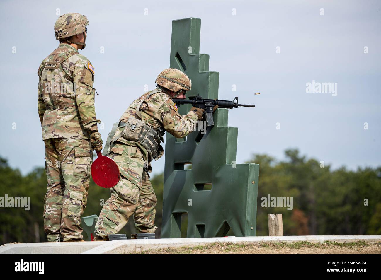 A U.S. Army Soldier qualifies with the M4 carbine during a Infantry ...