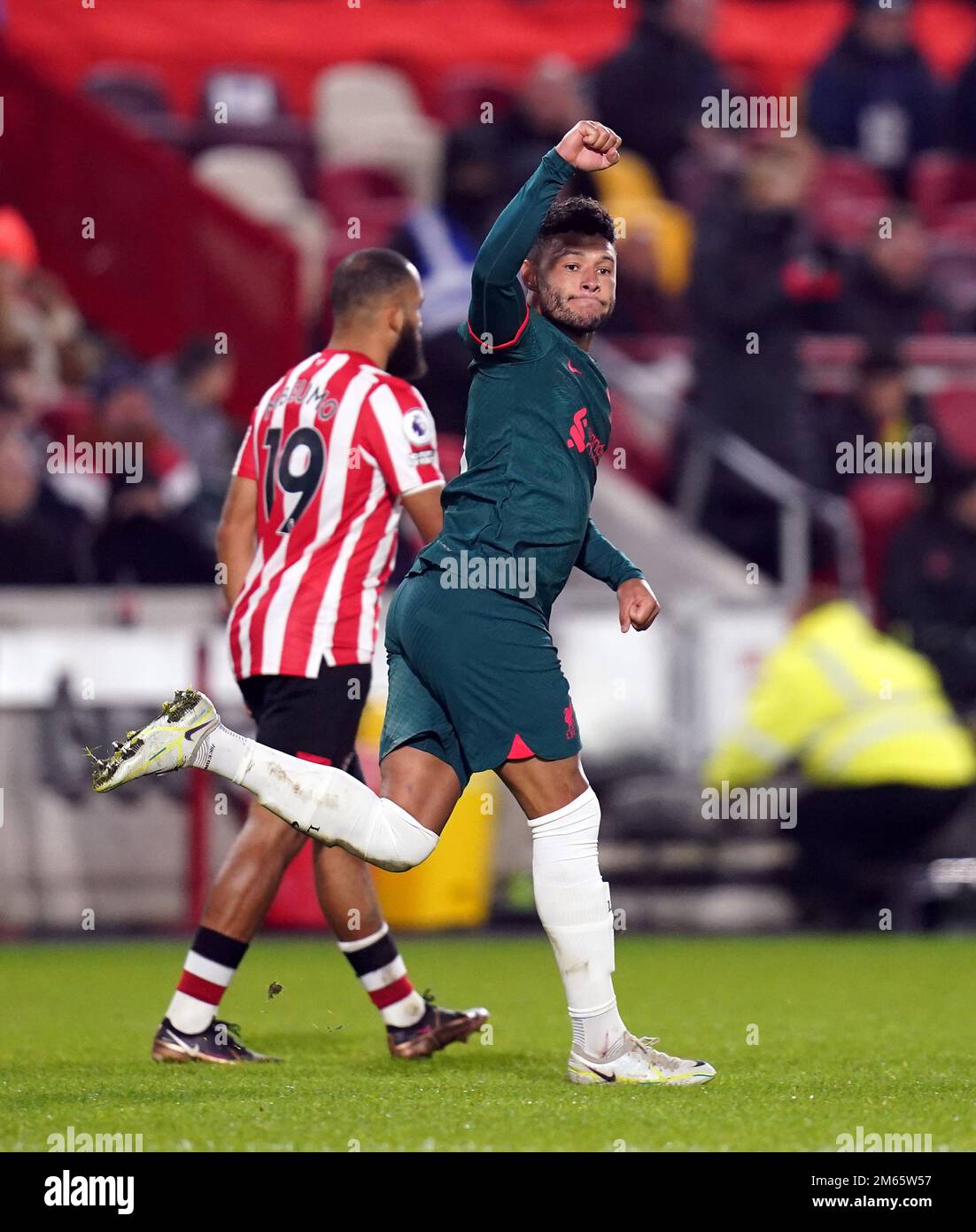 Liverpool's Alex Oxlade-Chamberlain celebrates scoring their side's ...
