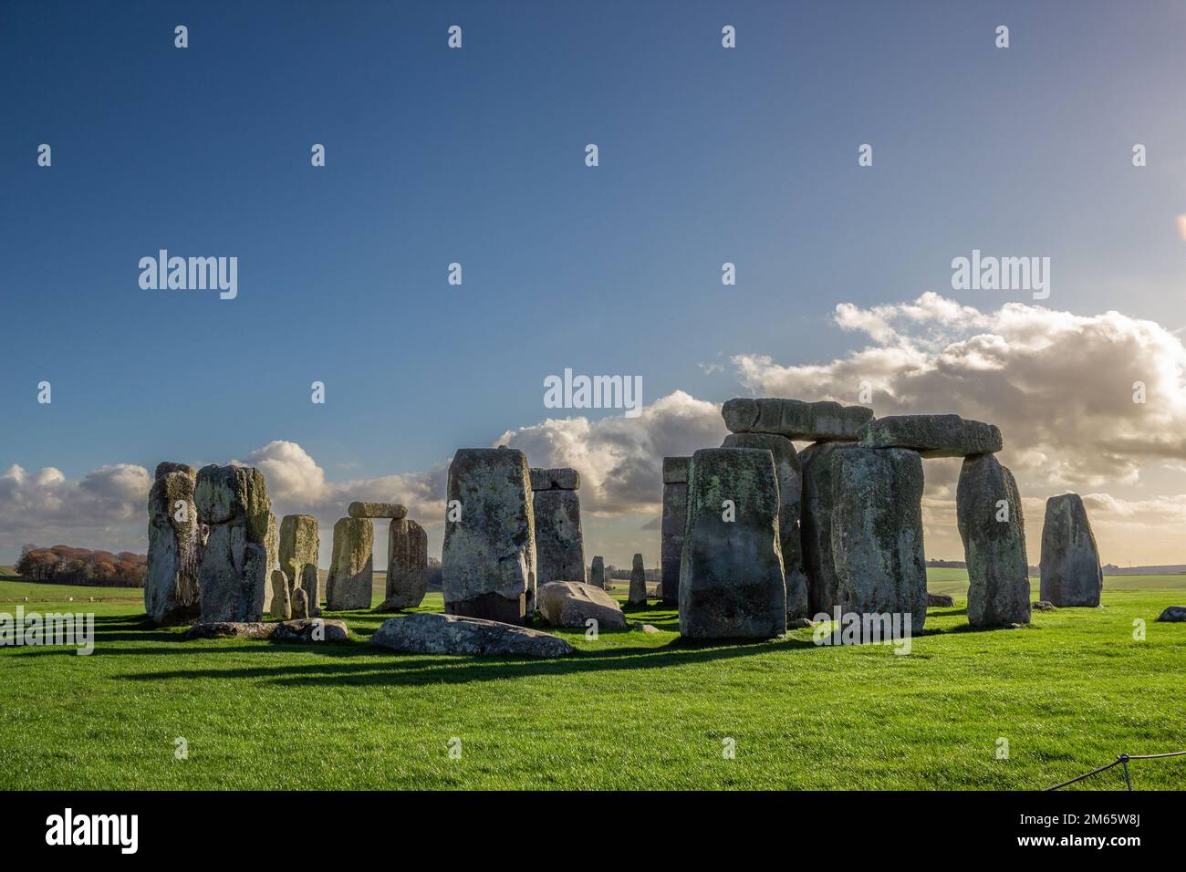 Stonehenge, an ancient prehistoric stone monument near Salisbury ...