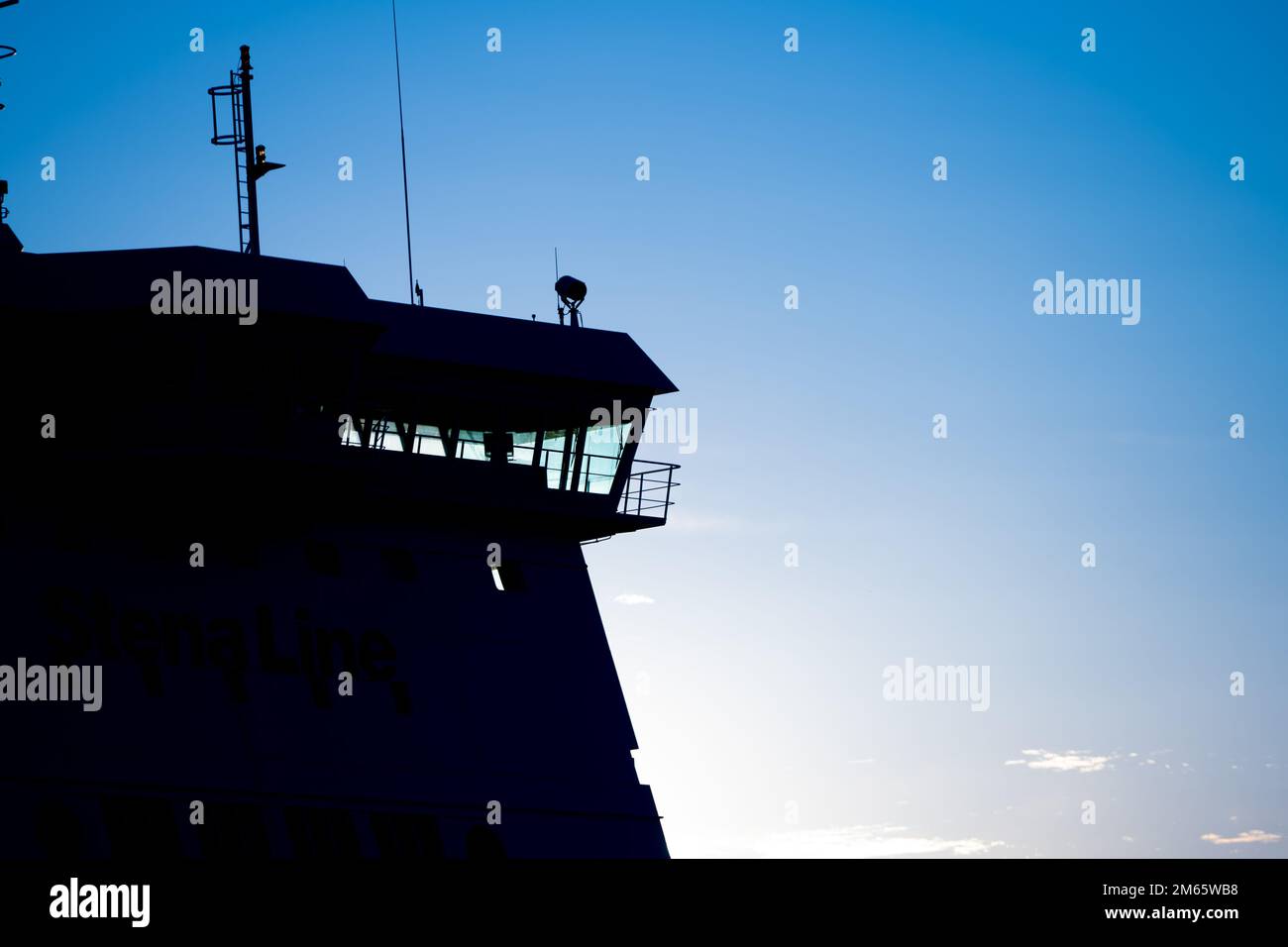Gothenburg, Sweden - July 11 2022: Roro ferry Stena Vinga arriving port ...