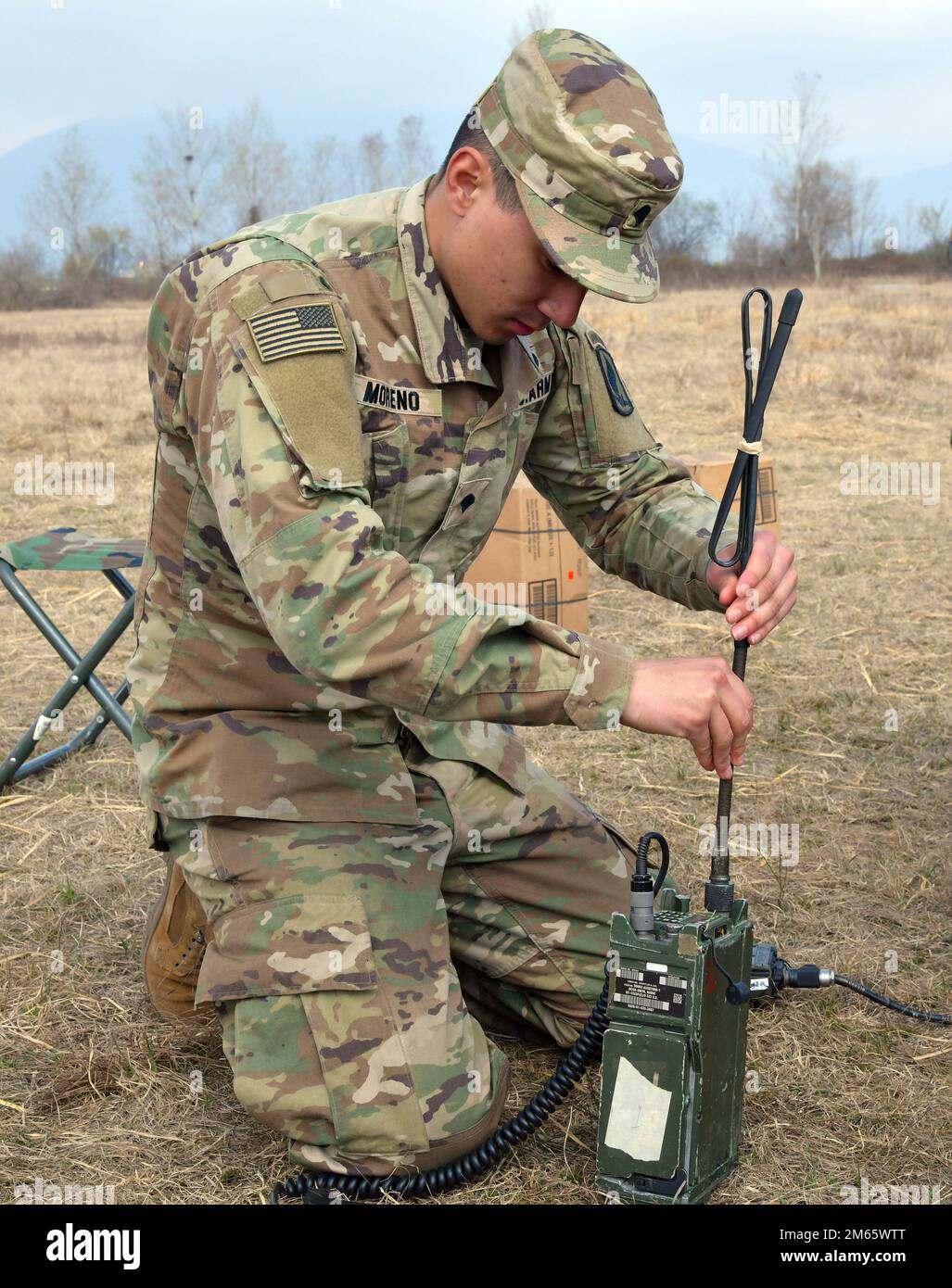 A U.S. Army Paratrooper assigned Charlie company, 54th Brigade Engineer ...