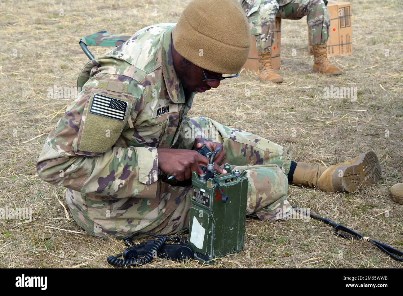 A U.S. Army Paratrooper assigned Charlie company, 54th Brigade Engineer ...