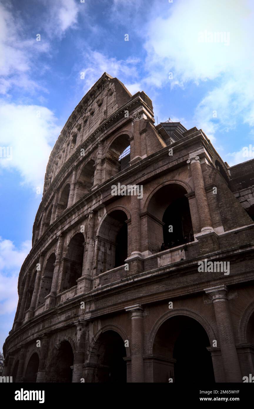 Rome, Italy, coliseum. historical building of colosseum on the roman ...