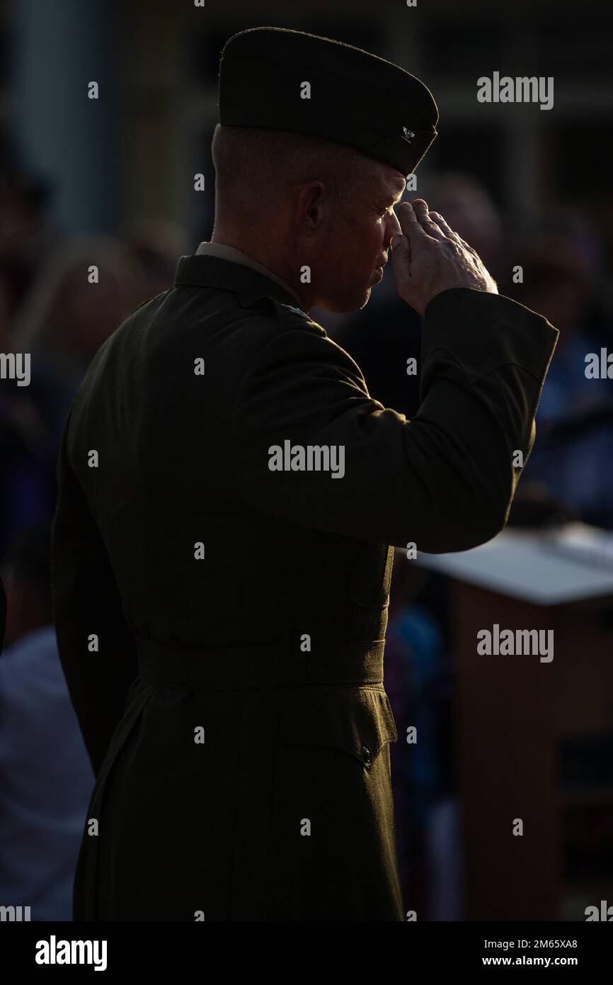 U.S. Marine Col. Daniel Whitley, the commanding officer of Headquarters ...