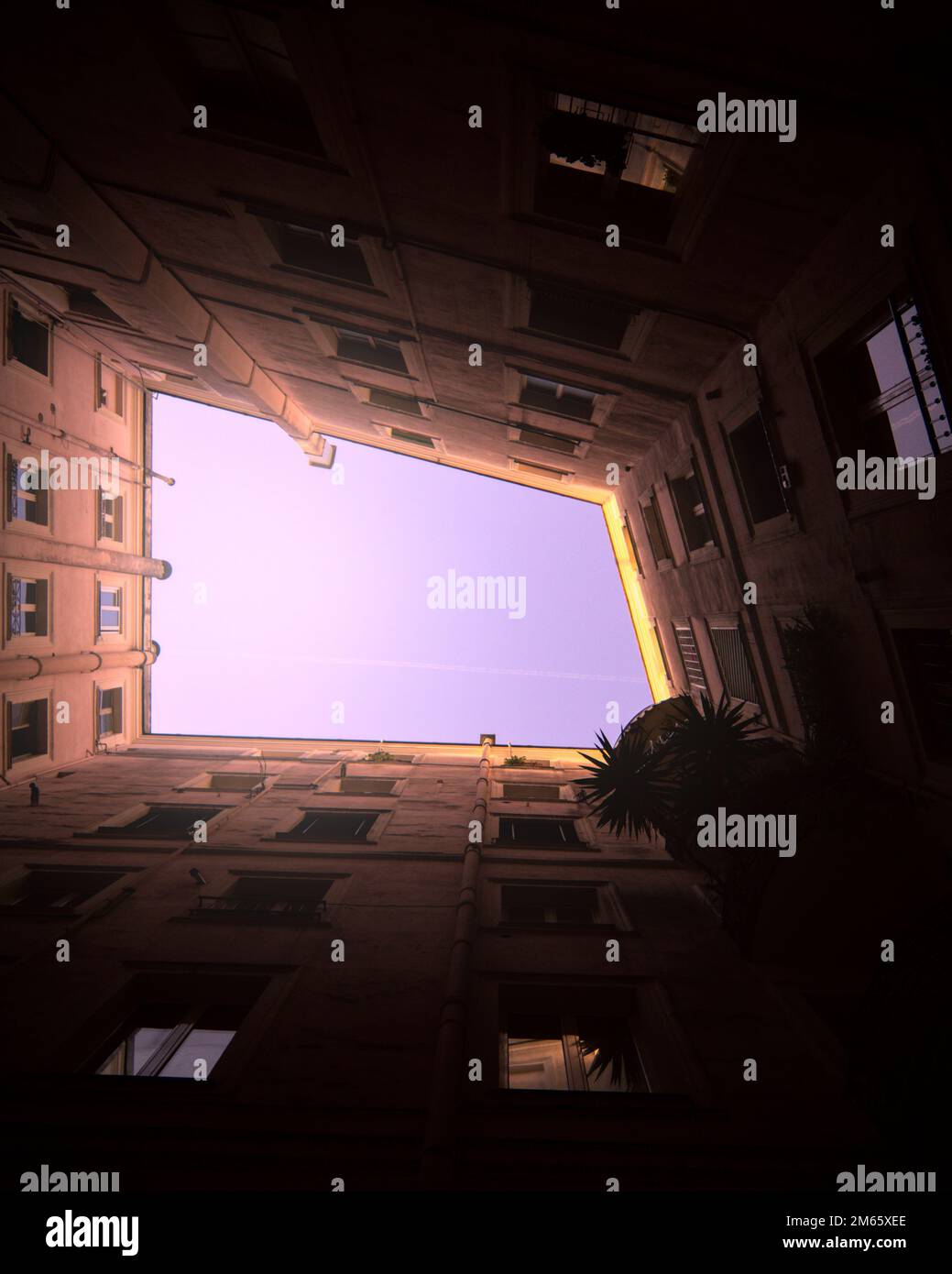 window of a downtown condominium. condominium property in a skyscraper ...