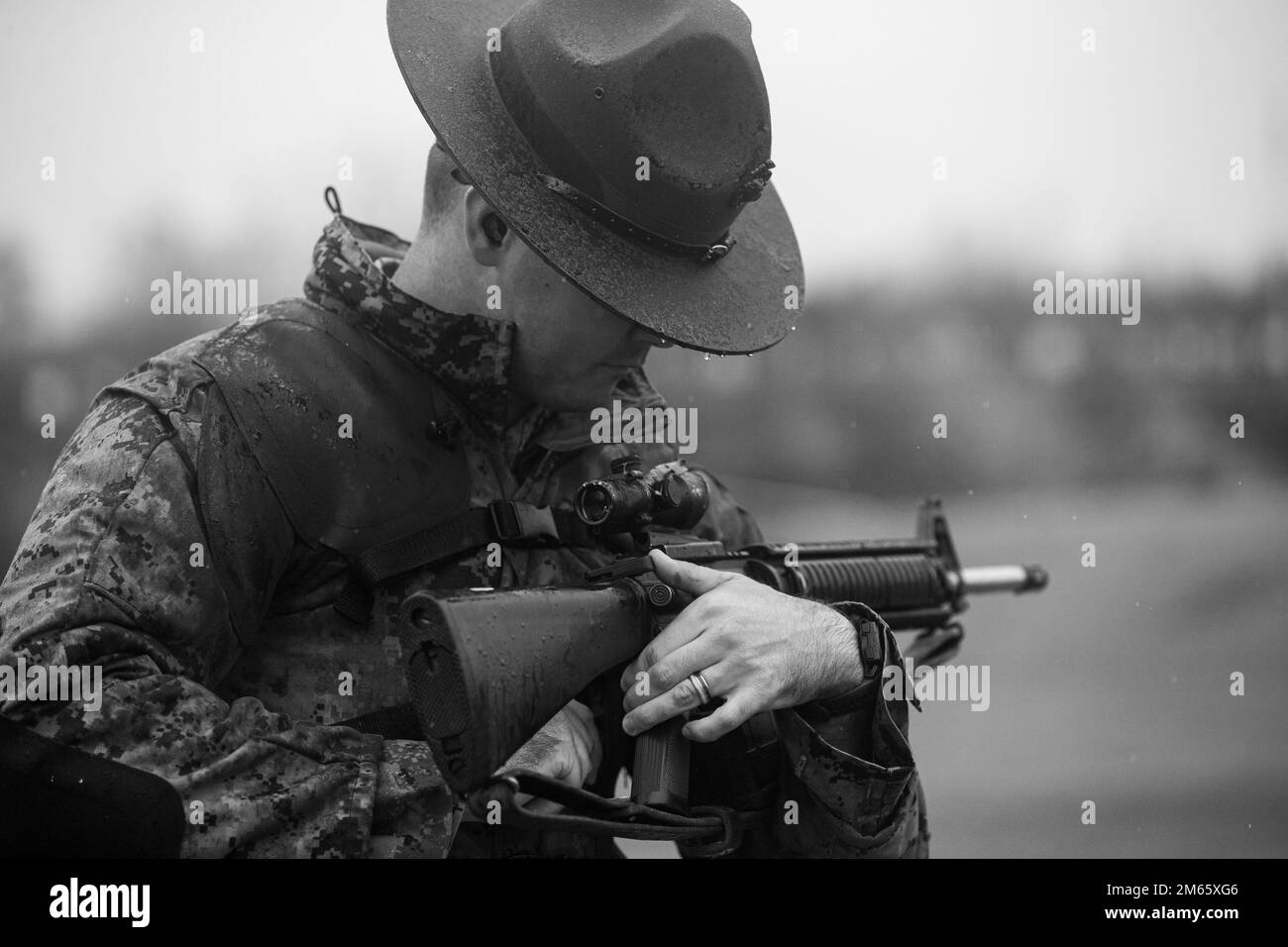 Marine corps shooting team Black and White Stock Photos & Images - Alamy