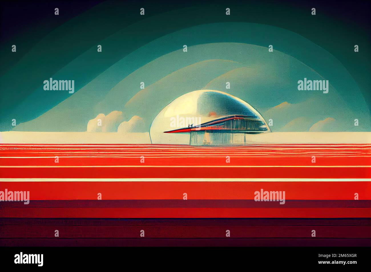 Retro futurism concept illustration Stock Photo - Alamy