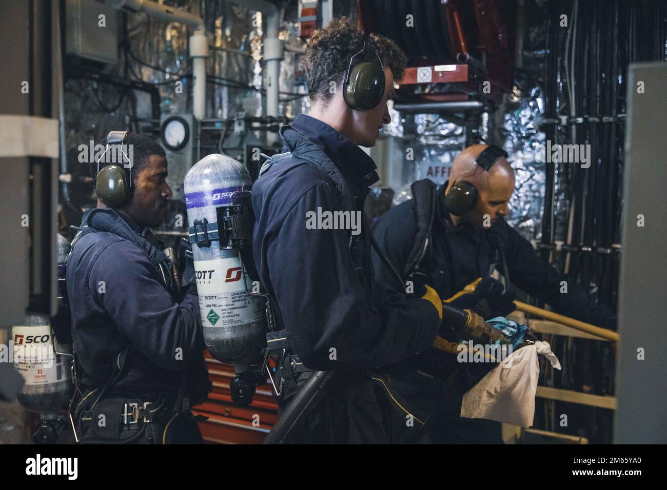 220405-N-GF955-1087 CARIBBEAN SEA - (April 5, 2022) -- Sailors assigned ...