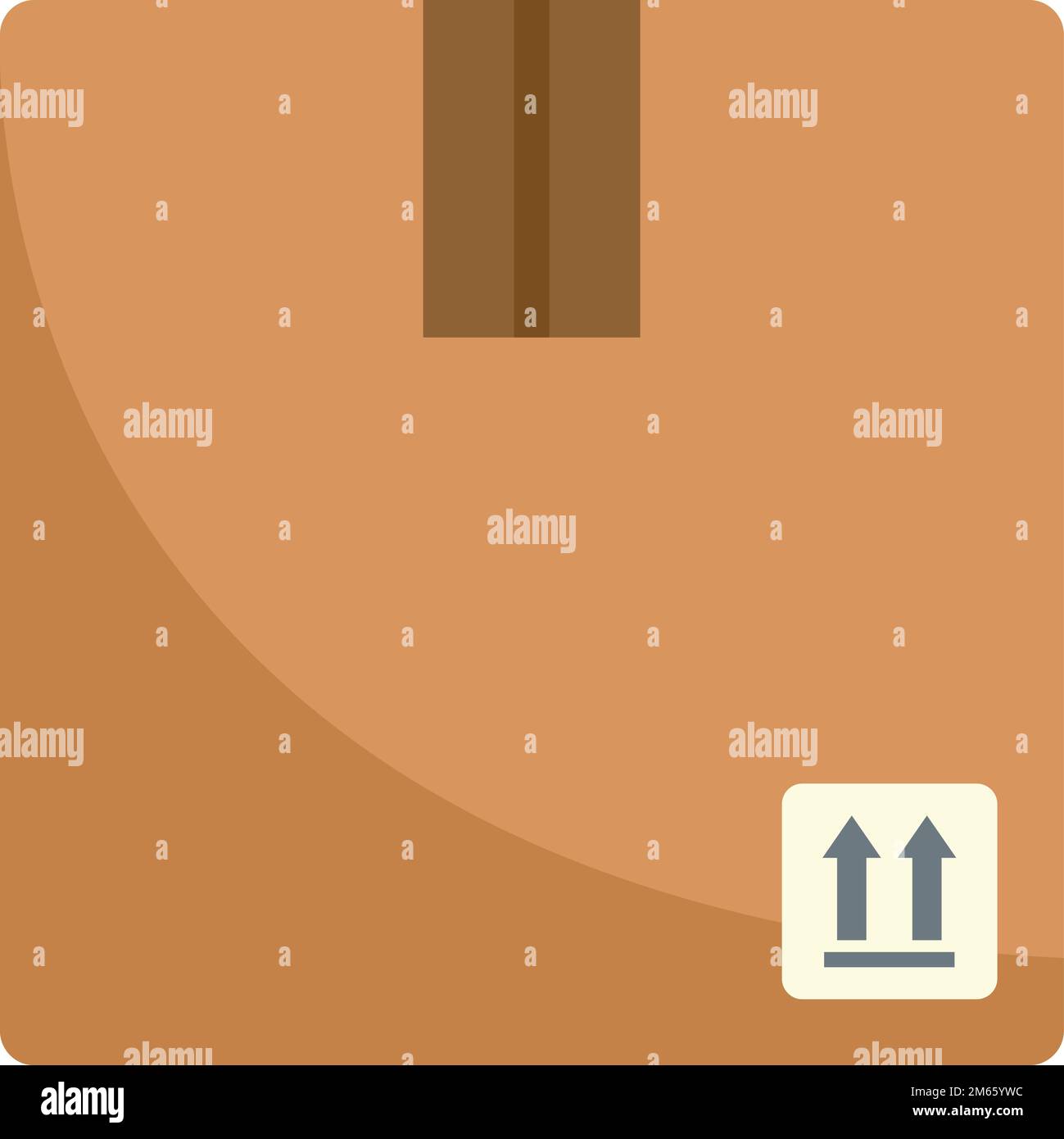 Fragile box icon flat vector. Delivery package. Empty parcel isolated ...