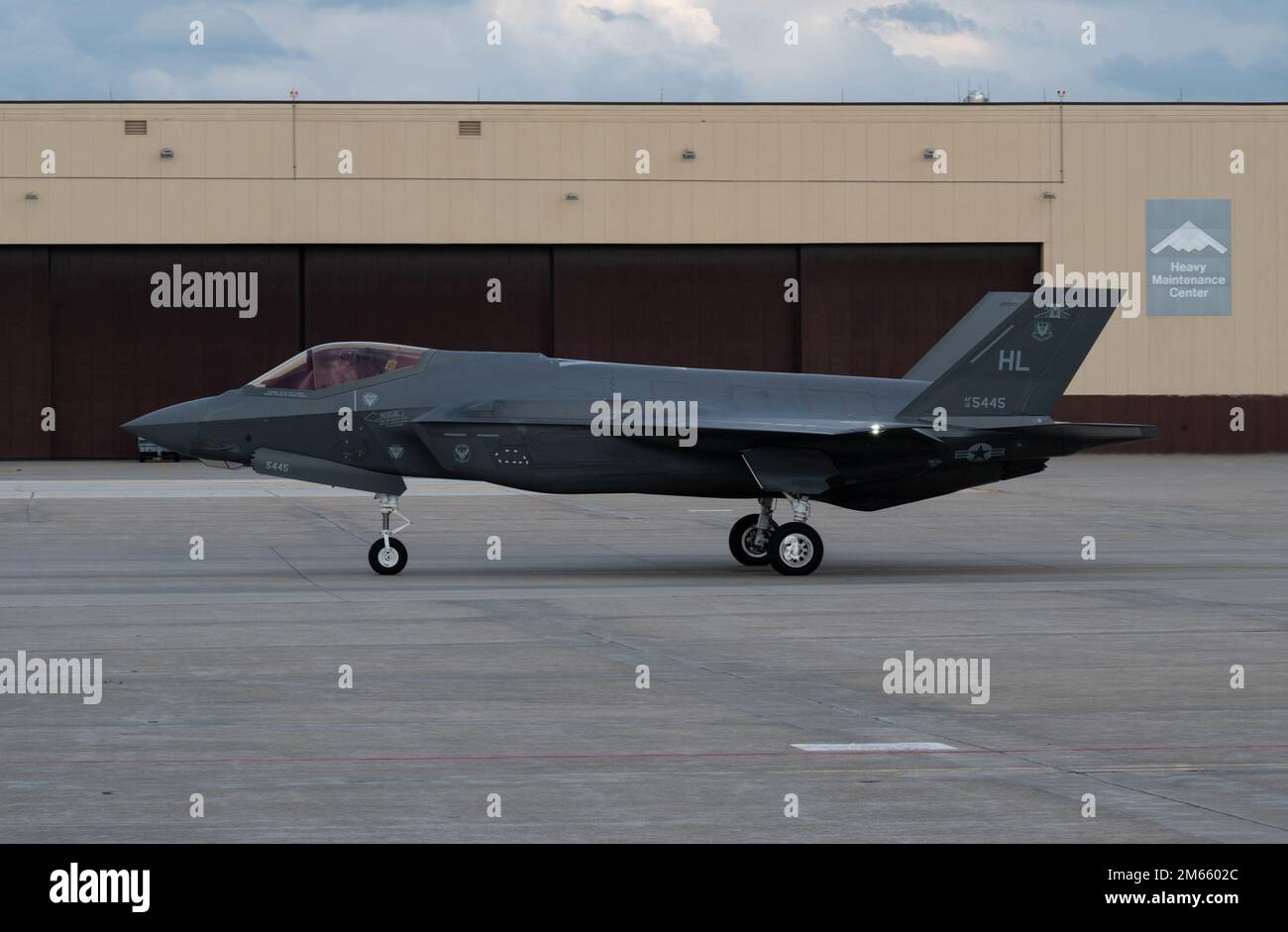 An F-35 Lightning II assigned to Hill Air Force Base, Utah, taxis at ...