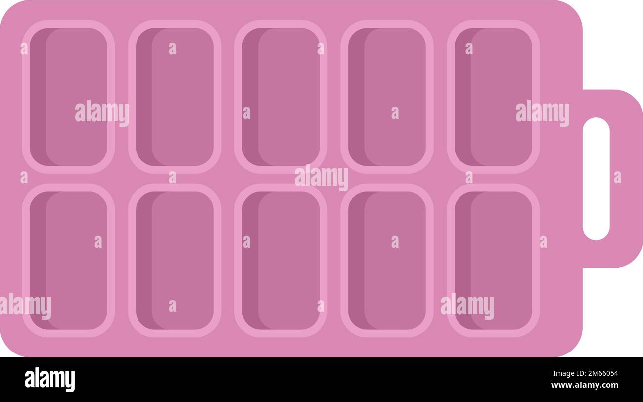 Maker ice cube tray icon flat vector. Water container. Form shape isolated Stock Vector Image ...