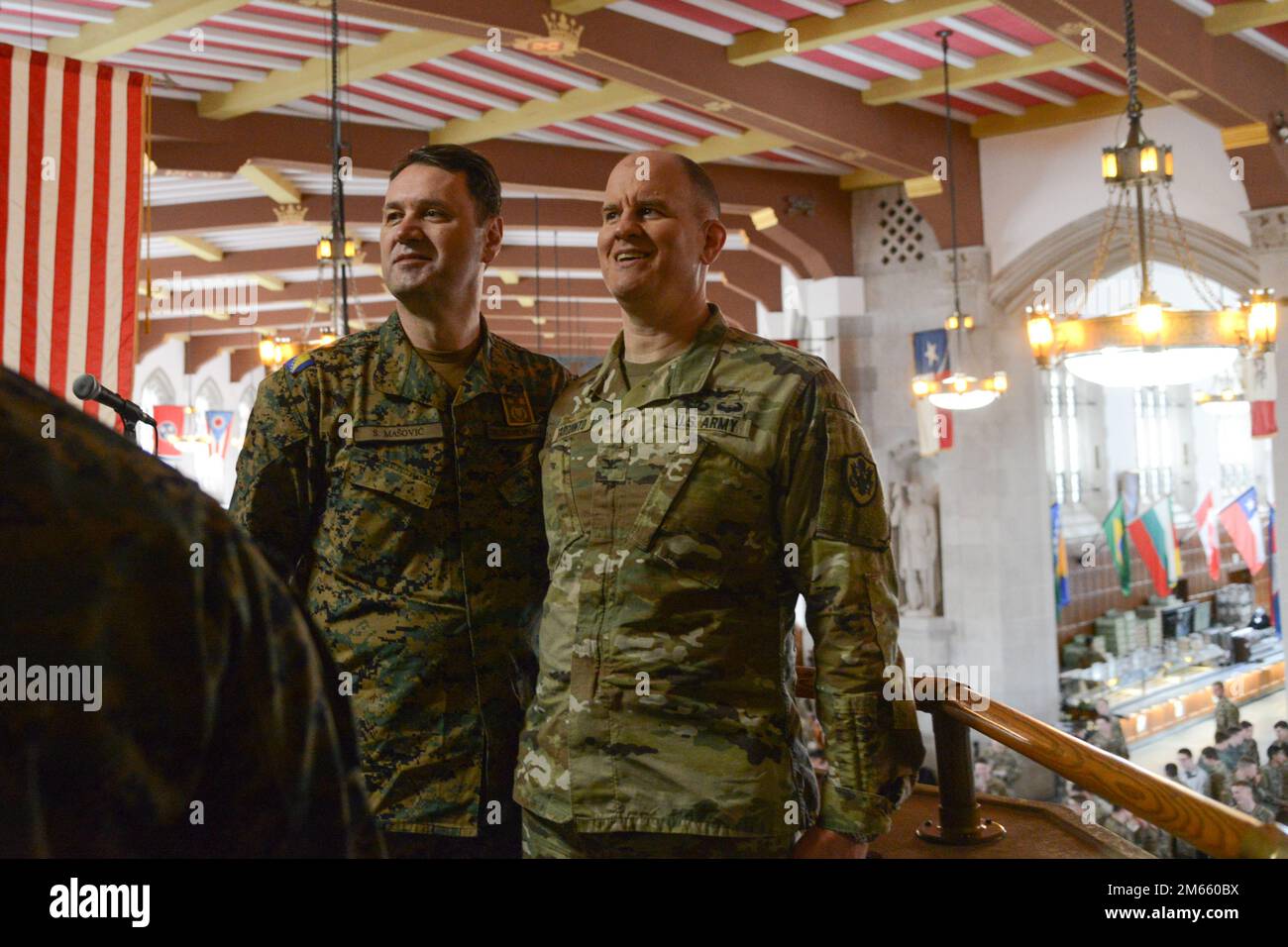 Lt. Gen. Senad Mašović (left), chief of defense, Armed Forces of Bosnia ...