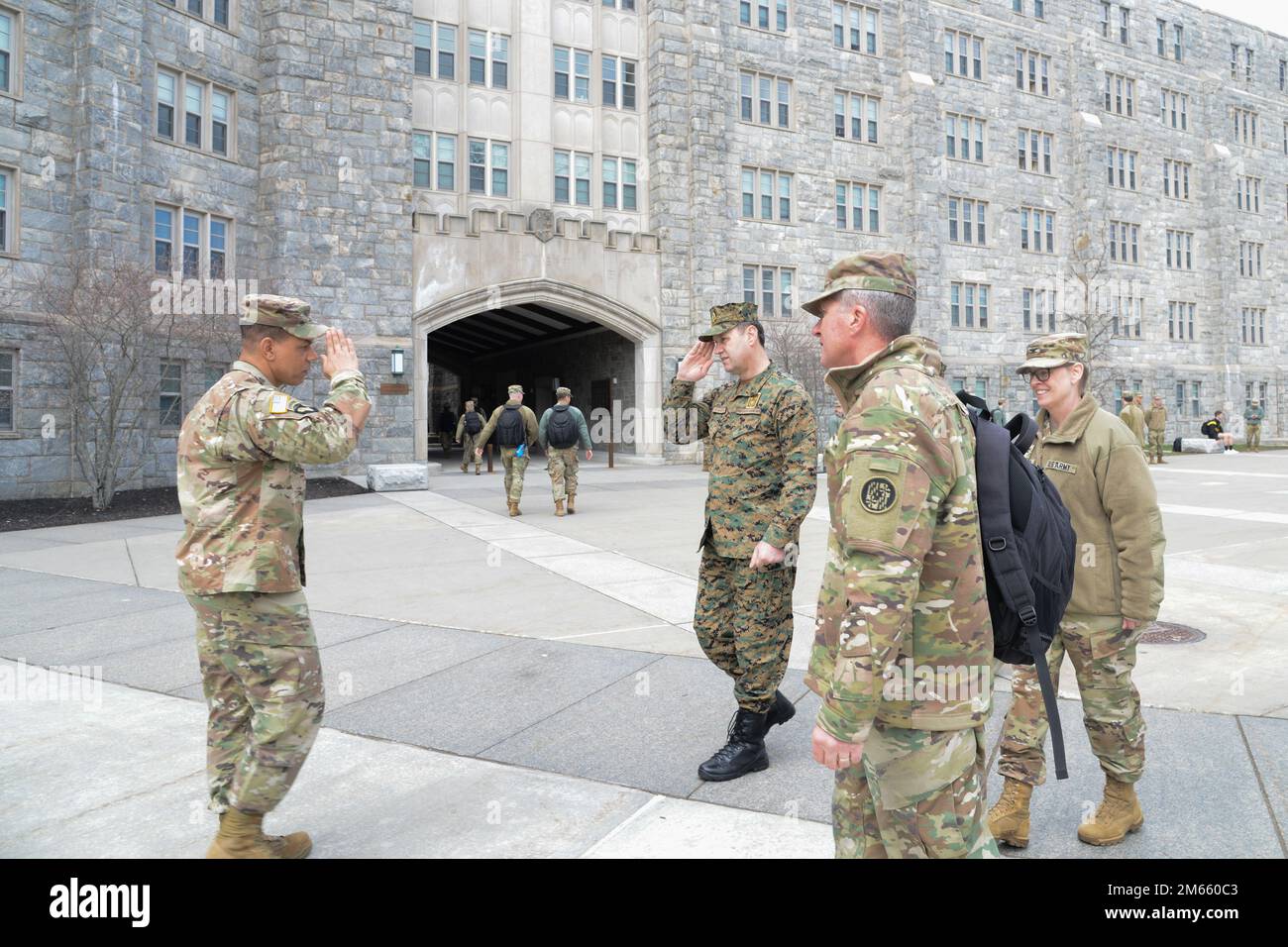 U.S. Army Brig. Gen. Mark C. Quander (left), the 79th Commandant of ...